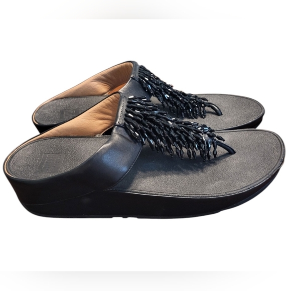 Fitflop | Shoes | Fitflop Womens Rumba Beaded T Strap Platform Sandals ...
